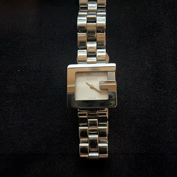 Gucci | Accessories | Vintage Gucci G Face Square Silver Womens Watch ...